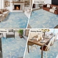 5x7 Area Rugs for Living Room, Blue Coastal Non Slip Area Rugs for ...