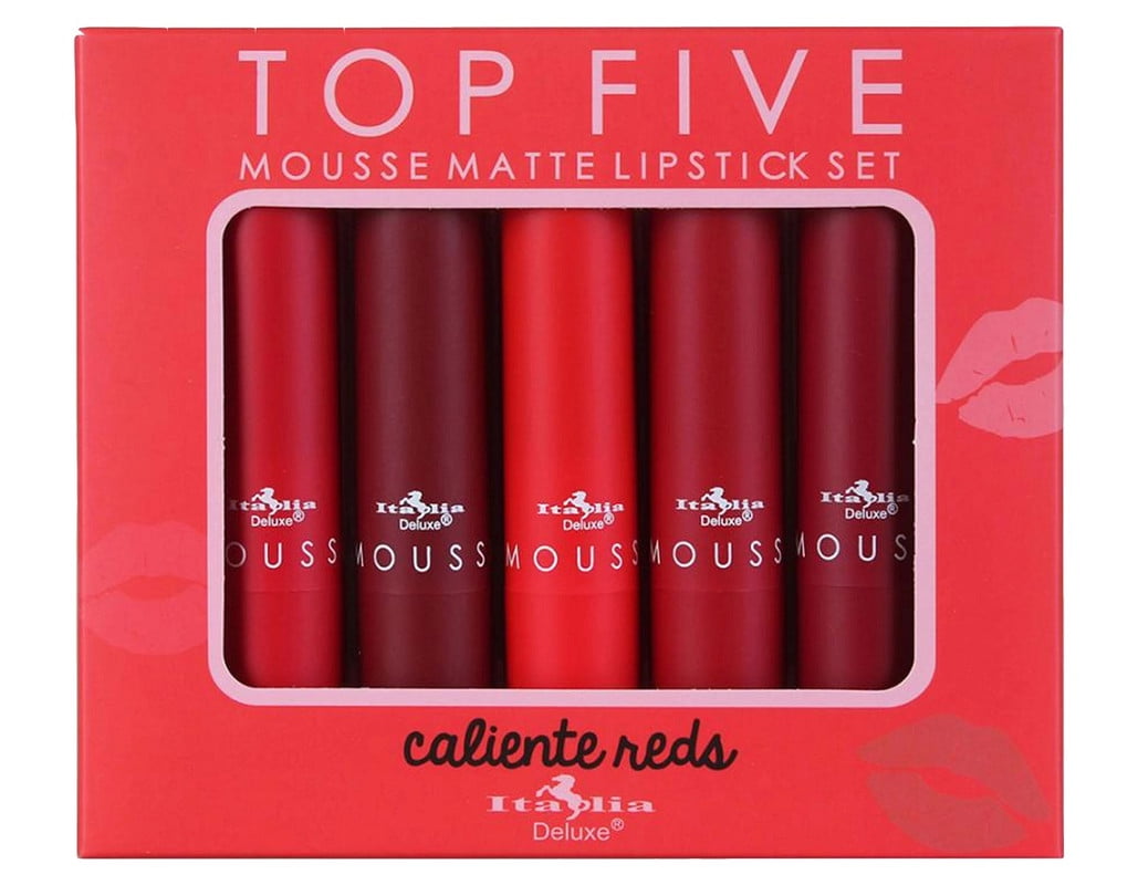 Labiales Mate Mousse Italia Deluxe Top Five Caliente Reds | Walmart en ...