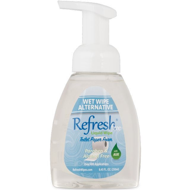 Refresh Liquid Wipe Free: Toilet Paper Foam. Eco-Friendly Wet Wipe ...