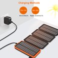 SOLPOWBEN 30000mAh Solar Charger 4 Panels, Portable Solar Power Bank ...