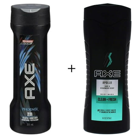 2 in 1 Phoenix Shampoo by Axe & Conditioner 355 ML & Body Wash for Men ...