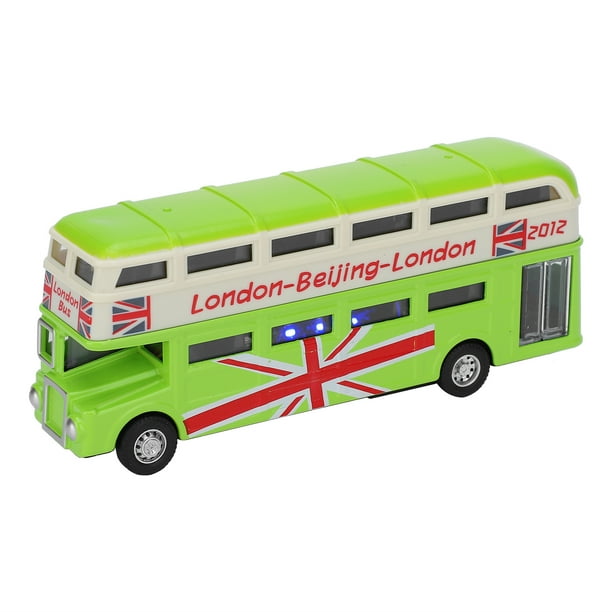 Bus Toywith Light,1:90 Children Double Layer Electric Bus Toy Boy Bus ...
