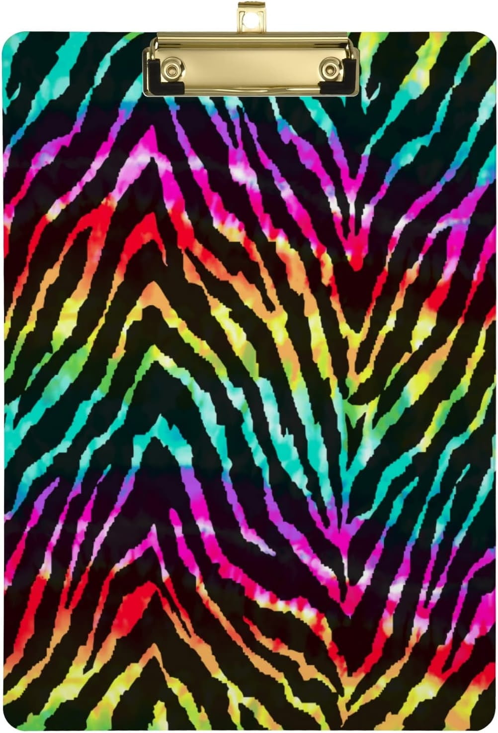 FMSHPON Rainbow Zebra Print Clipboard Hardboard Wood Nursing Clip Board ...