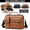 Omorc Messenger Men's Shoulder Bag PU Leather Handbag Business ...