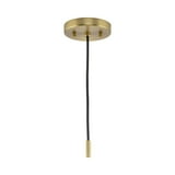 Perimeter Collection One-Light Brushed Gold Mid-Century Modern Ceiling ...