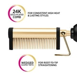 Gold N Hot 24K Gold Smooth Hair Straightening and Pressing Comb ...
