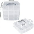 STONCEL 3-Tier Transparent Adjustable Stackable Compartment Slot ...