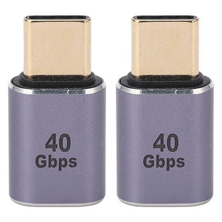 Type C Connector Adapter, 40Gbps Alloy Shell Male To Female USB C ...