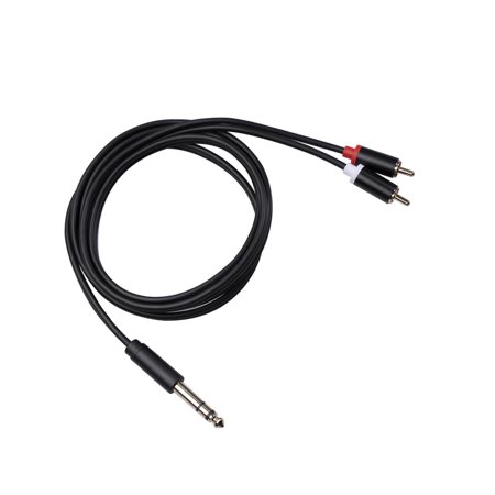 Audio Metal 3.5mm Stereo Jack wire y adapter 35mm to 2 RCA Phone Cable ...