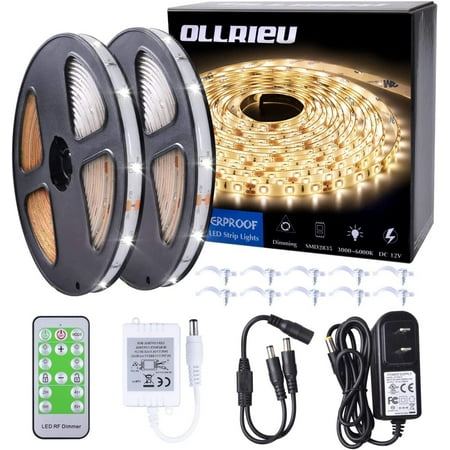 LED Strip Lights 328ft Warm White Rope Lighting Outdoor Waterproof ...