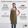 Artisan Collection By Reprime Barley Stitch Bib Apron, Zipped Pocket ...
