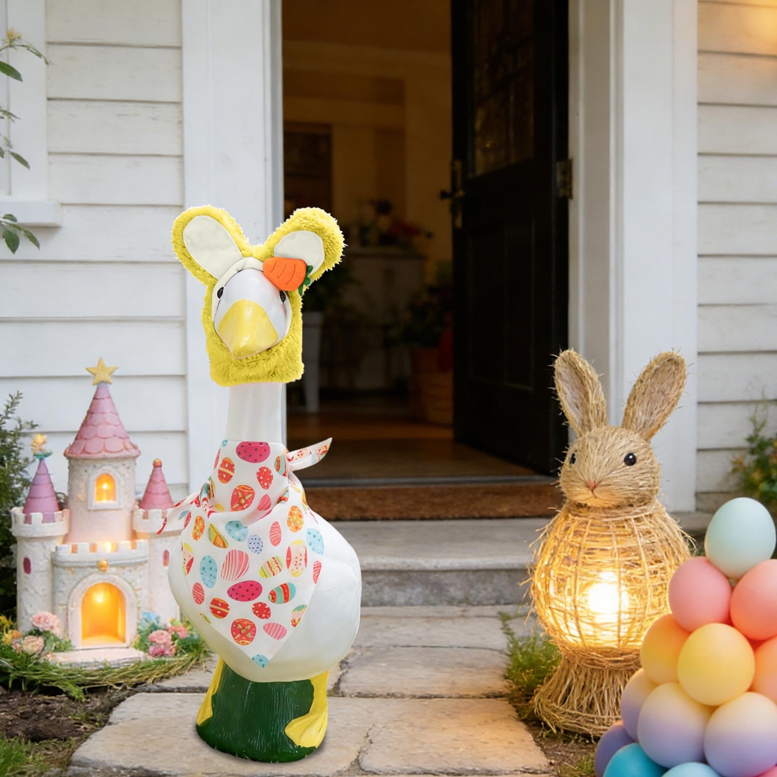 Click here for Kcavykas Porch Decor Garden Ornament Porch Goose C... prices