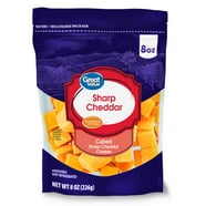 Great Value Cubed Mild Cheddar Cheese, 8 oz - Walmart.com