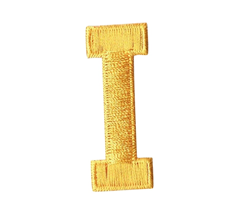 Alphabet Letter - I - Color Yellow - 2" Block Style - Iron On ...