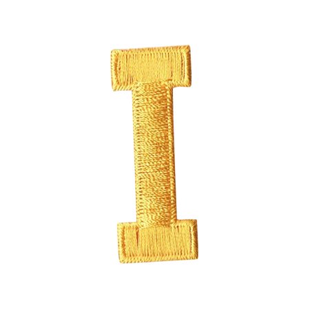 Alphabet Letter - I - Color Yellow - 2" Block Style - Iron On ...