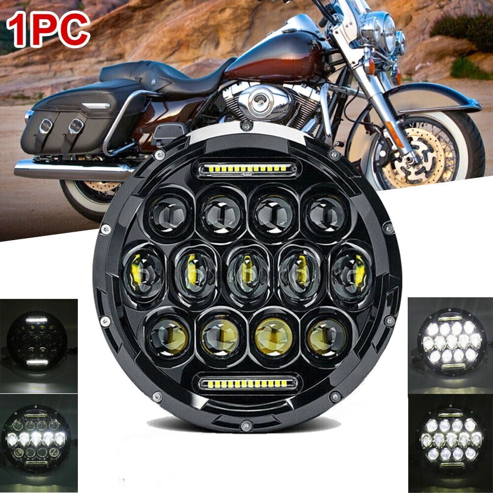 1pcs 300W DOT 7 inch Motorcycle LED Headlight High/Low Beam Projector ...