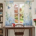 Blue Hydrangea Sheer Curtains for Living Room Bedroom, Rustic Summer ...