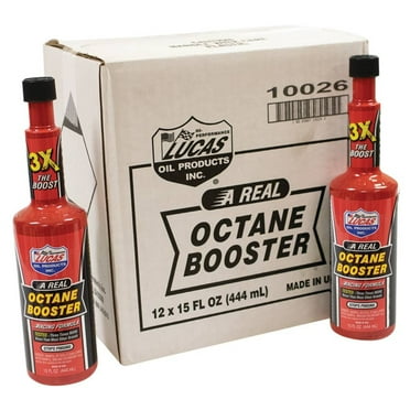 Lucas Oil Octane Booster, 12 Btls/15 oz, Fuel Gasoline Power Motor ...
