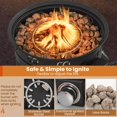 Laicejoy Propane Fire Pit, 17" Small Outdoor Fireplace with Foldable ...