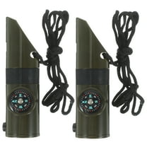 7 In 1 Emergency Whistles Compass Thermometer Flashlight Camping ...