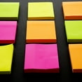 BAZIC Sticky Notes 3x3 Neon Assorted Colors Post Self Stick Note (160 ...