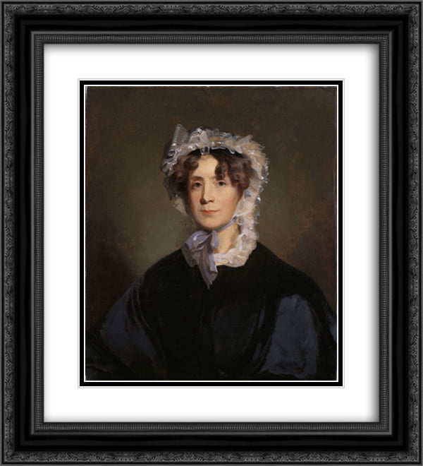 Thomas Sully 2x Matted 20x22 Black Ornate Framed Art Print 'Martha ...