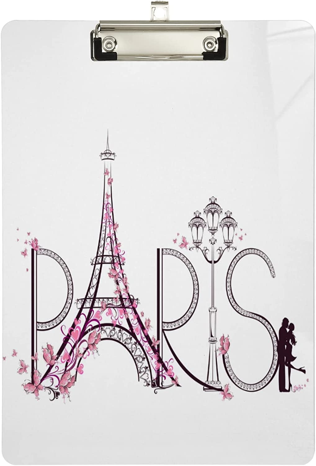 FMSHPON Chic Romantic French Paris Eiffel Tower Butterfly Clipboard ...