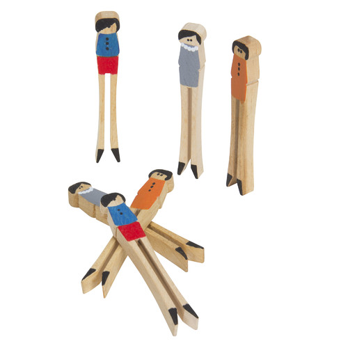 Household Essentials Painted Birchwood Clothespin People - Walmart.com