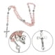 Catholic Necklace Rosary Crystal Beads Long Chain Cross Pendant ...