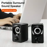 SUSUchens 1 Pair Computer Speaker USB Powered 3.5MM Plug Stereo Sound ...