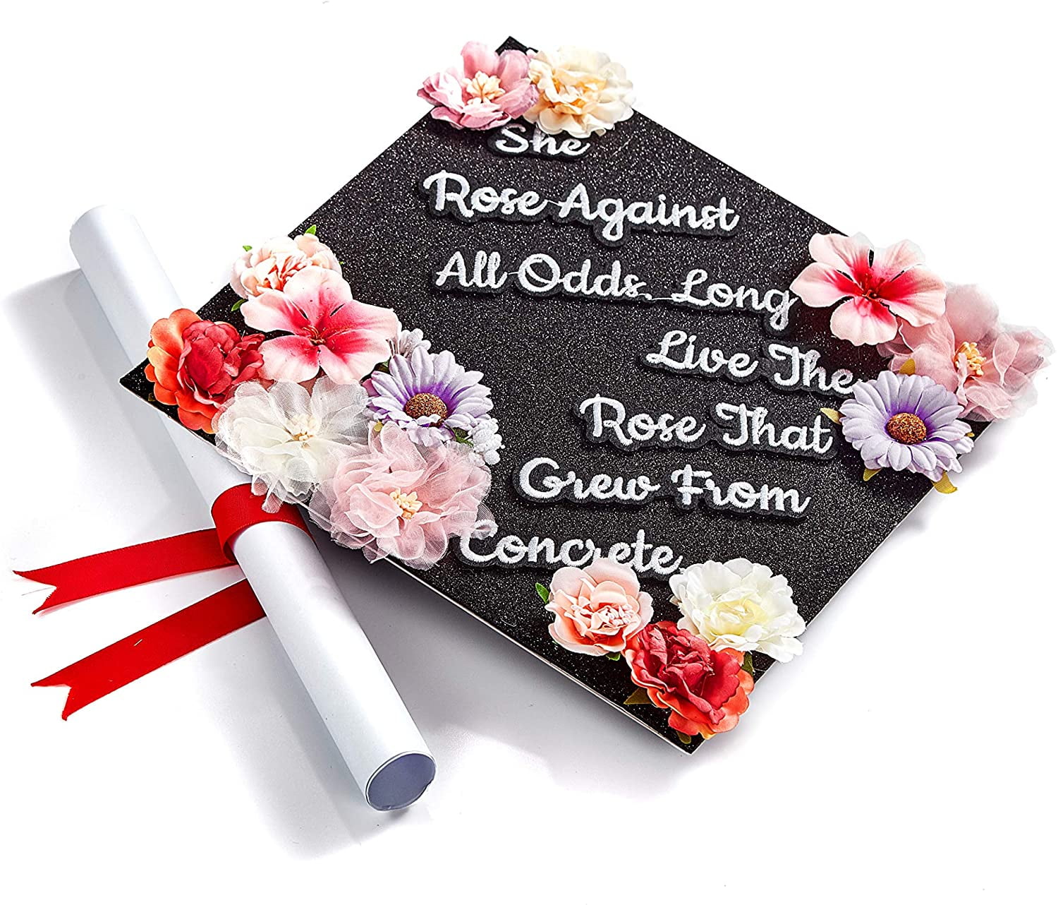 Handmade Graduation Cap Topper, Graduation Cap Decorations, She Rose ...