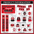 1 Set Graduation Party Decorations of 2026 Red Black Congrats Grad ...