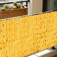 Artificial Hedge Fence - 19.69x19.69in Yellow Faux Leaf Screen Panel ...