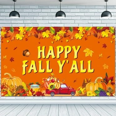 Fall Porch Sign Decoration Thanksgiving Banner Welcome Happy Autumn Ya ...