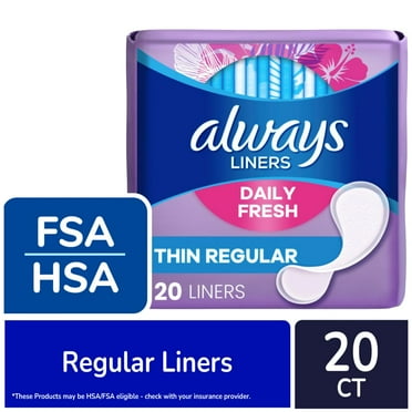Always Thin Pantiliners, Regular 60 ea (Pack of 2) - Walmart.com