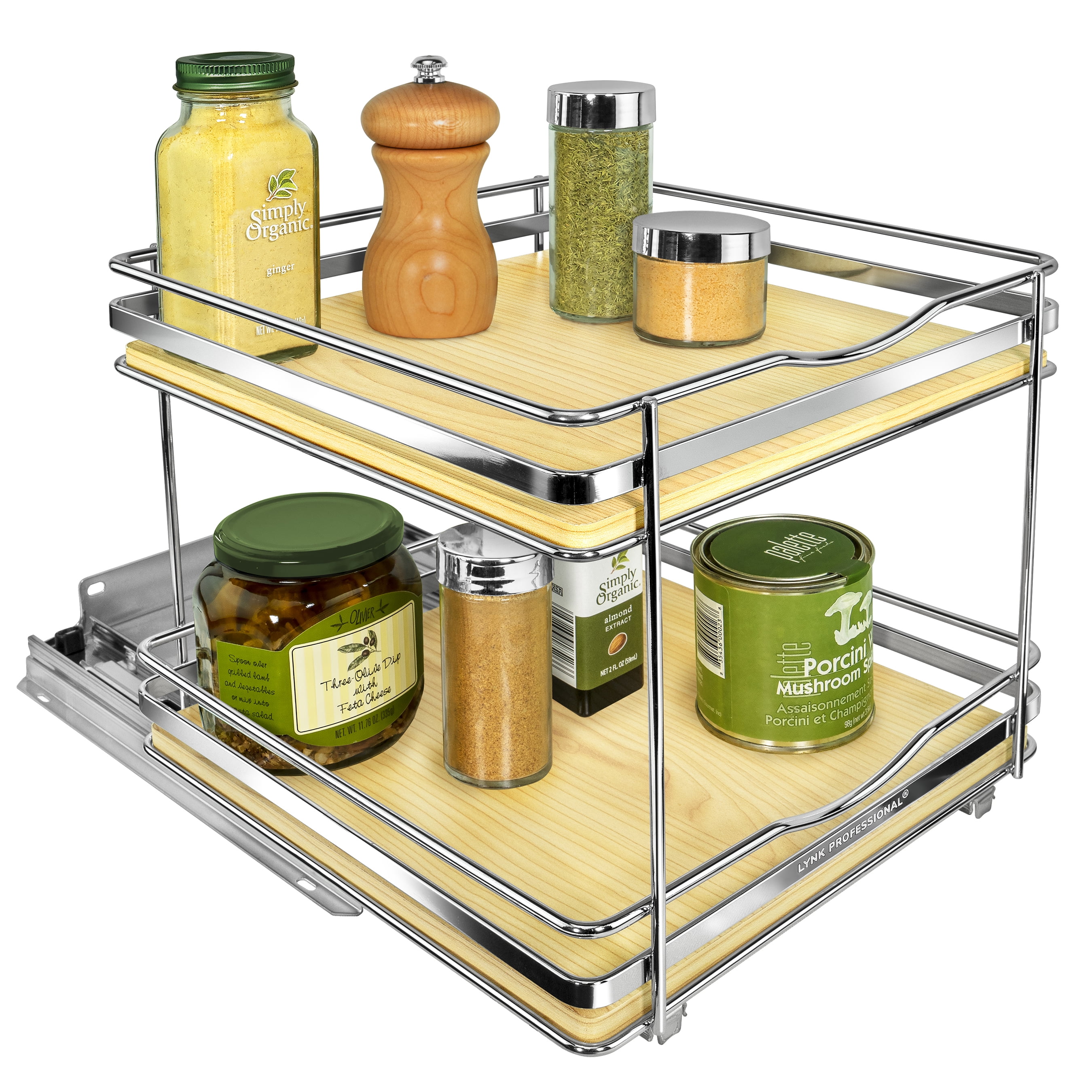 LYNK PROFESSIONAL Elite 10-1/4" Wide Double Pull Out Spice Rack ...