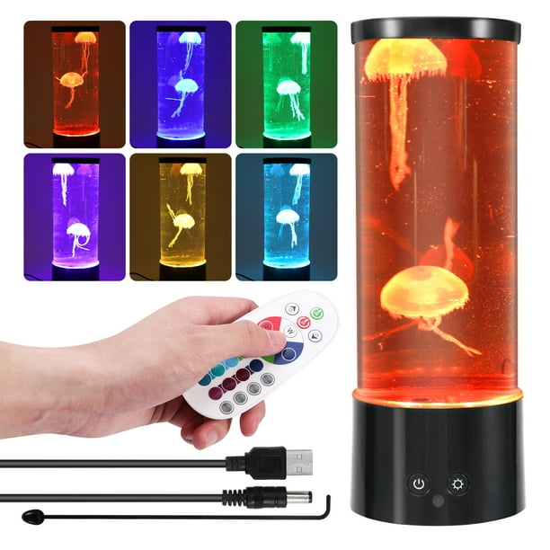 Gift 16 Color LED Jellyfish Light Aquarium Home Decor No Noise Remote ...