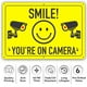 ASSURED SIGNS Smile You're On Camera Signs for Wall or Fence | Video ...