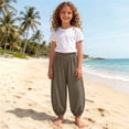BADHUB Boys Girls Breathable Ice Silk Pants Elastic Waist Casual Loose ...