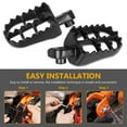 2X Black Motorcycle Foot Pegs Pedal Pad Footrest Left + Right Bolt ...