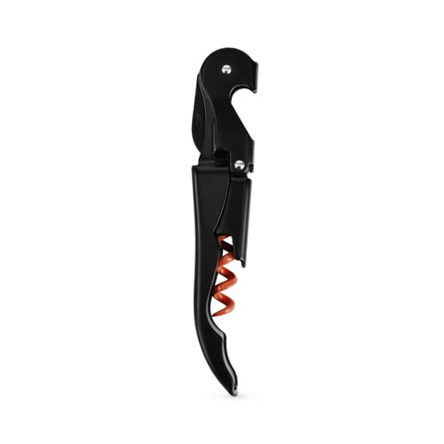 Truetap™: Double-Hinged Corkscrew in Matte Black with Orange - Walmart.com