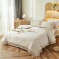 Move Over Beige Grey Comforter Set Queen Boho Bedding Sets Lattice ...