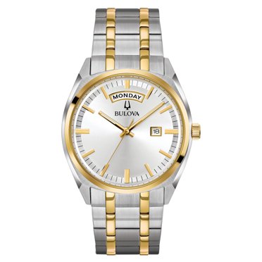 Bulova Dress Black Dial Two-tone Men's Watch 98A117 - Walmart.com