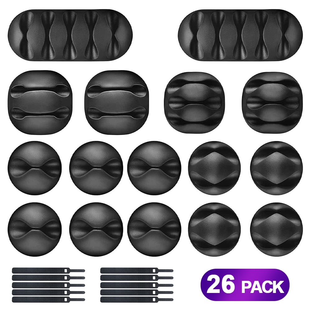 16 Pcs Cable Reel Organizer with 10 pcs Reusable Cable Ties Cord ...