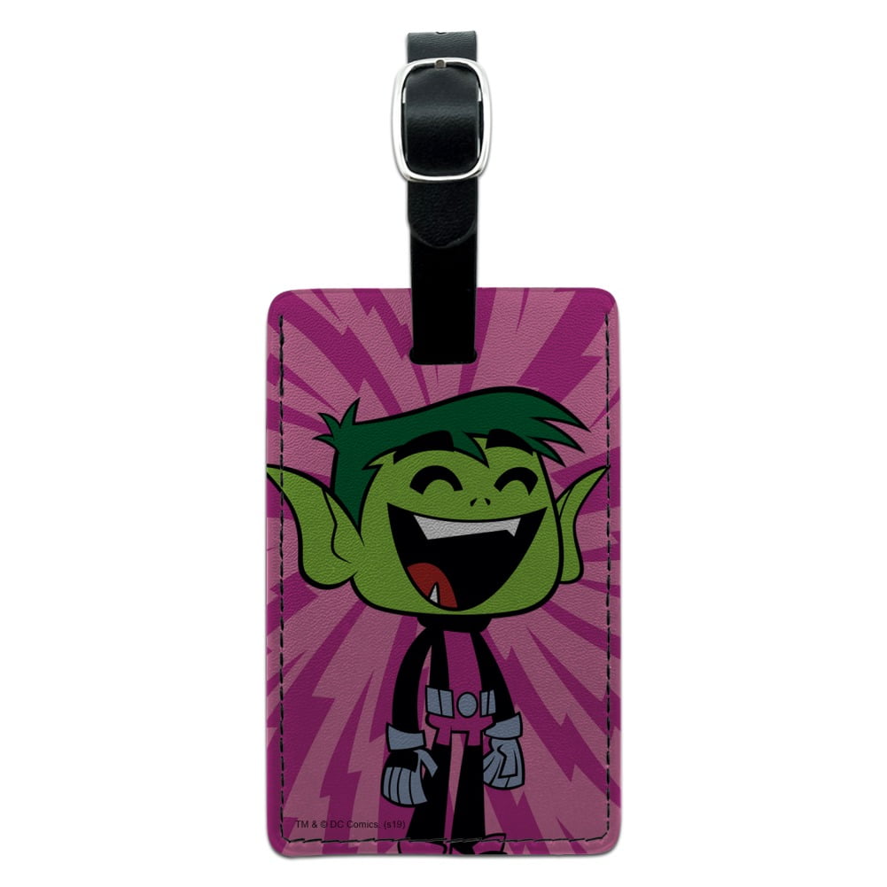 Teen Titans Go! Beast Boy Rectangle Leather Luggage Card Suitcase Carry ...
