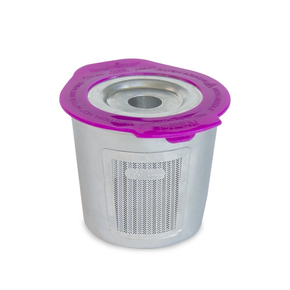 Cafe Fill Deluxe Stainless Steel Reusable Coffee Pod Micro-Etched Metal ...