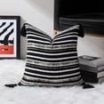 Chenilles Jacquards Stripeds Tassels Throw Pillow Case Soft Decorative ...
