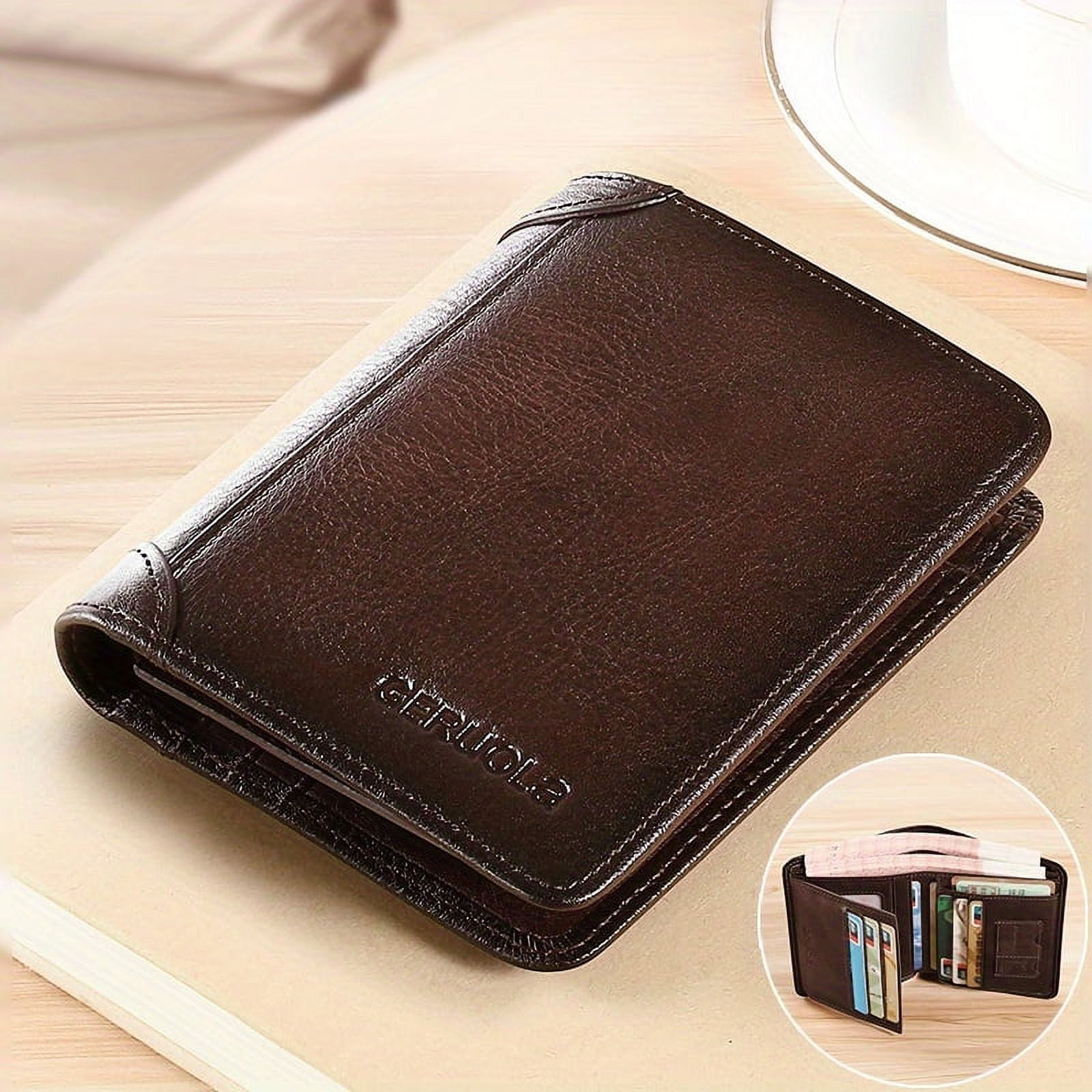 Click here for Grm Mens Genuine Leather Three Fold Wallet  Card H... prices