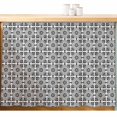 Black Grey Boho Small Cabinet Curtains 11"W x 13"L, Farmhouse Country ...