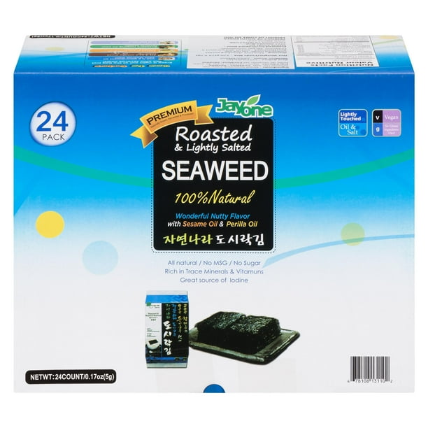 Jayone Seaweed, Roasted and Lightly Salted, 24 Count - Walmart.ca
